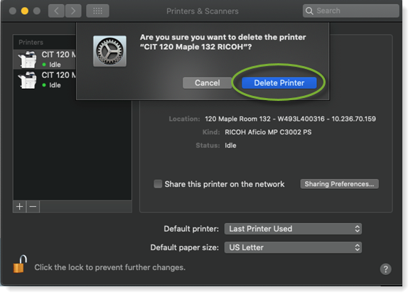Delete a Printer (Mac) | IT@Cornell