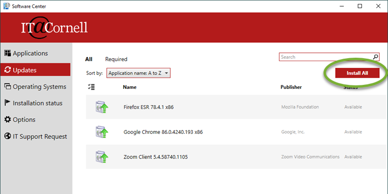 Use Software Center on Managed Windows Devices | IT@Cornell