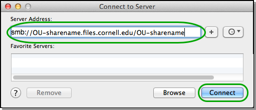 Connect to a Windows File Share with a UNC Path | IT@Cornell